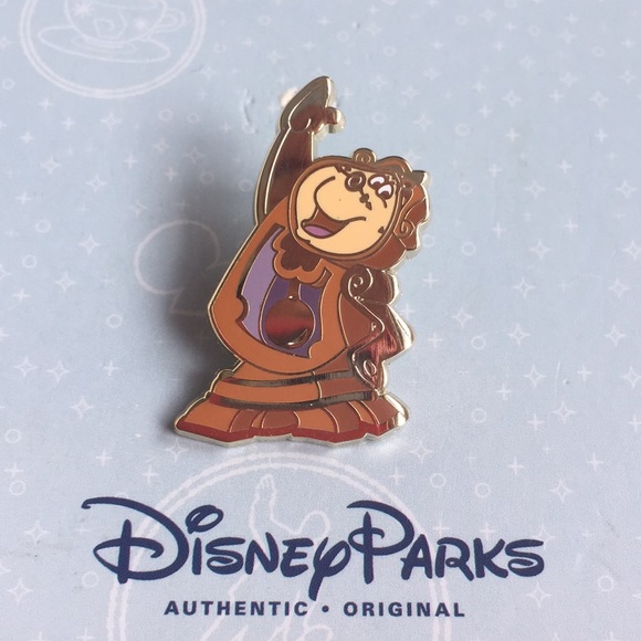 Disney | Jewelry | Disney Parks Cogsworth Pin Beauty And The Beast ...
